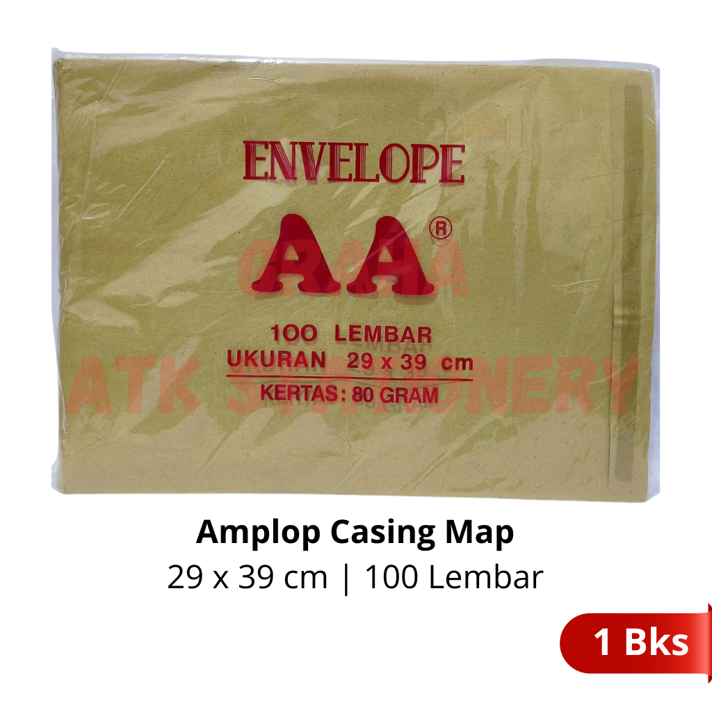 Jual [1 Bungkus] Amplop Coklat Map AA 29x39 cm / Amplop Casing Map ...