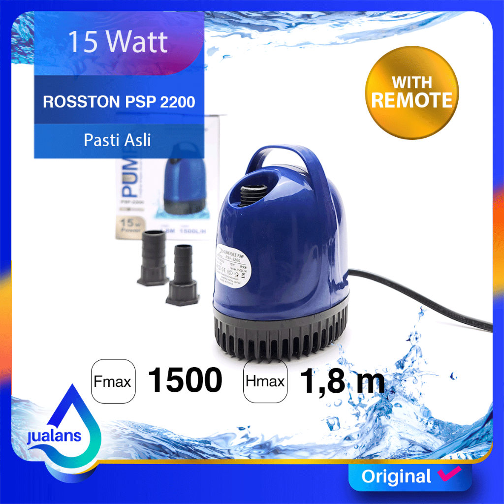 Jual Pompa Aquarium ROSSTON PSP 2200 Water Pump Aquascape Kolam Koi ...