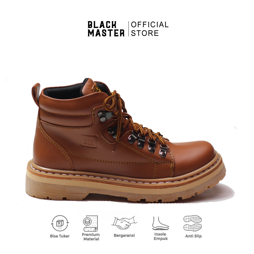 Jual BLACK MASTER Sepatu Boots Rockers Pria Hardrock Sol Bn Underground ...