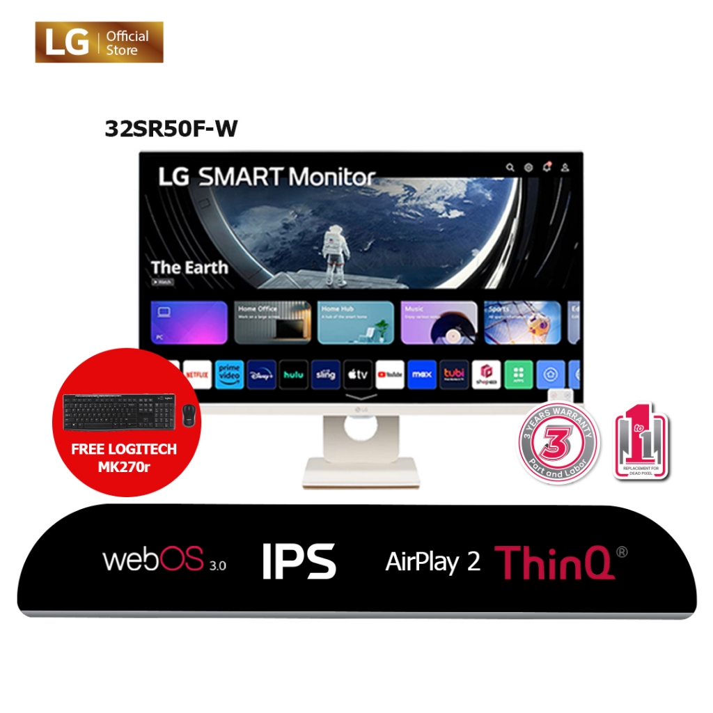 Jual LG Smart Monitor 32SR50F FHD IPS with webOS 23 ThinQ Home ...