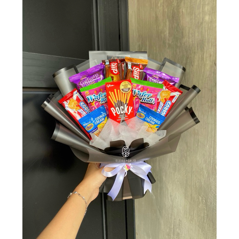 Jual Buket Snack | READY STOCK [free packing] bouquet bucket medium ...