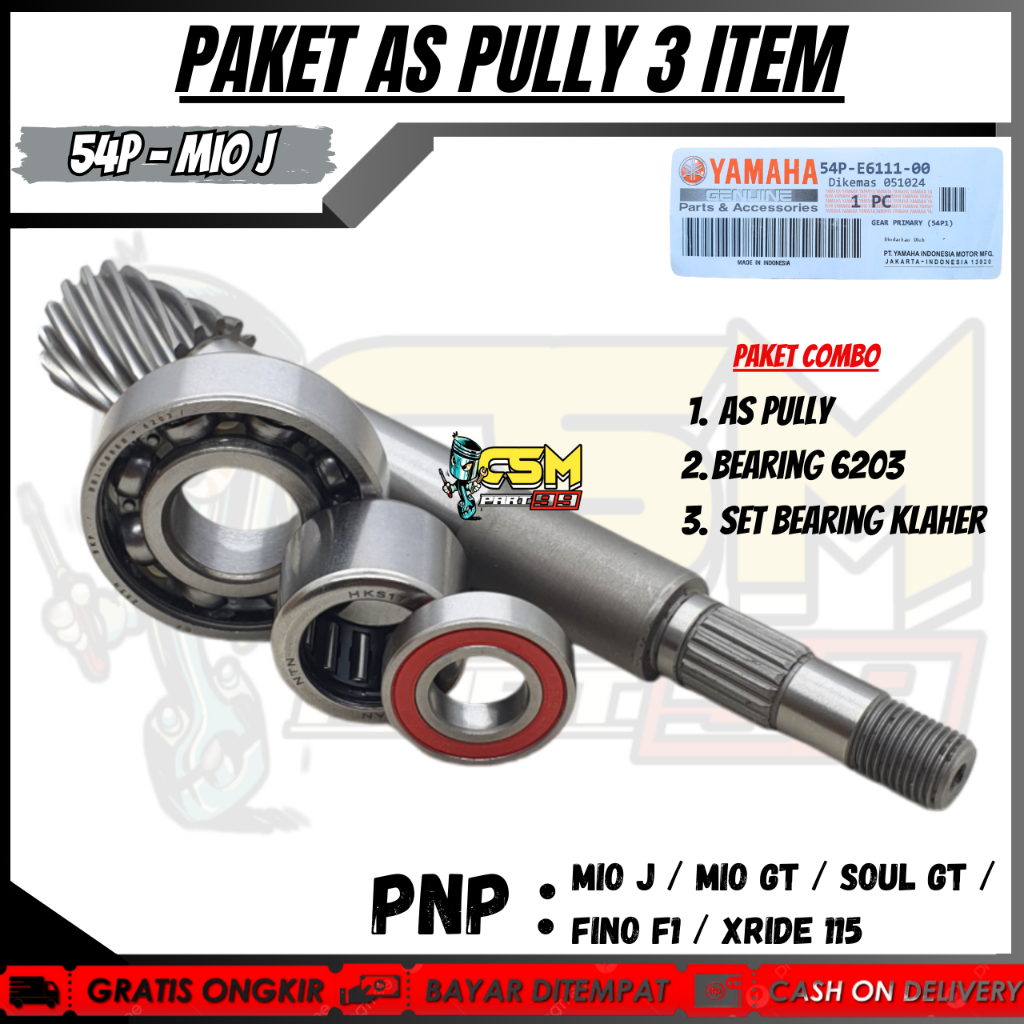 Jual PAKET 3 ITEM AS PULLY MIO J / SOUL GT / FINO F1 / MIO GT / XRIDE ...