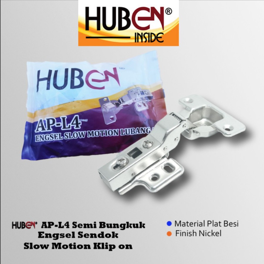 Jual HUBEN Engsel Sendok SLOW MOTION AP L4 0/8/16 - Engsel Pintu Lemari ...