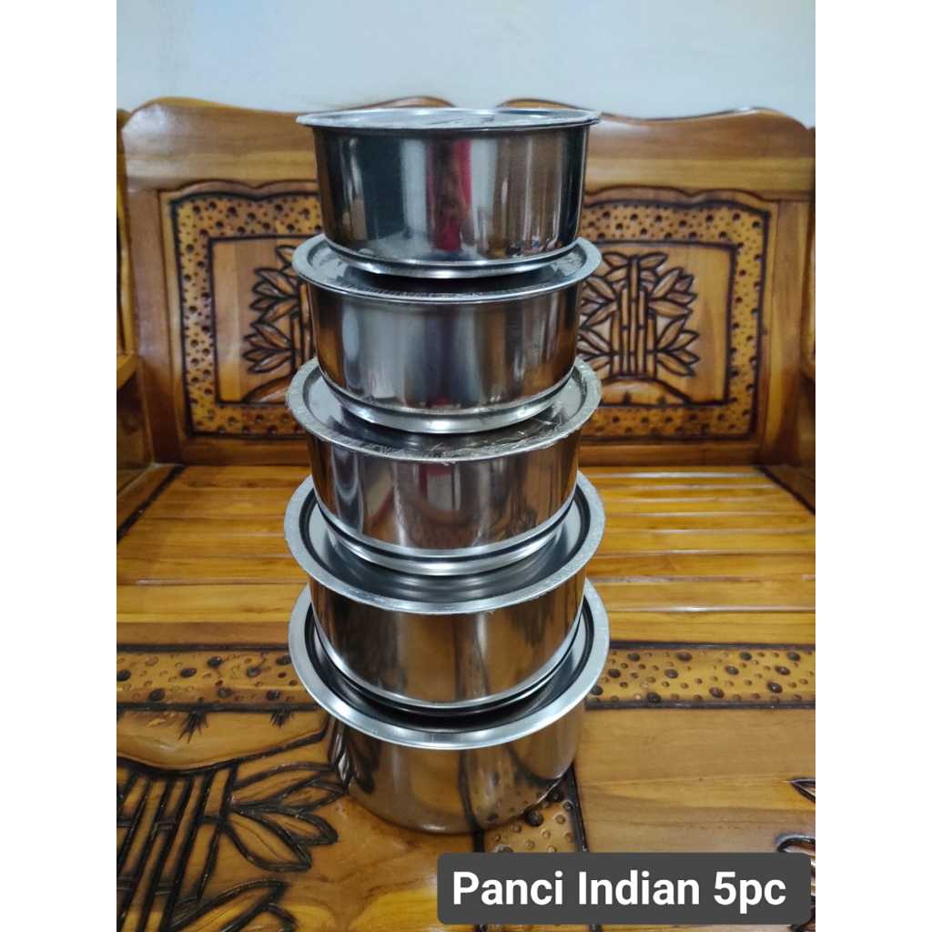 Jual Panci Indian Pot Stainless Steel Tebal Panci Beranak 5In1 Tebal ...