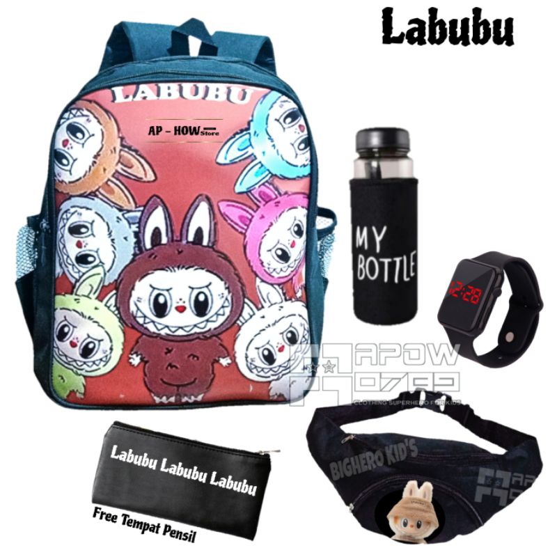 Jual Tas Ransel Anak Perempuan Karakter Labubu / Tas Viral Banyak Bonusnya Labubu / tas sekolah ...