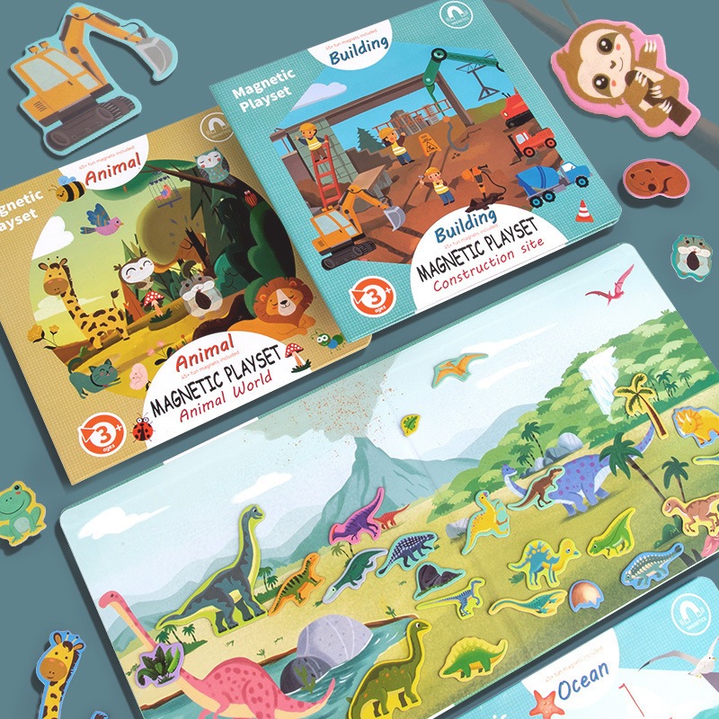 Jual Buku Stiker Magnet/ Kids Magnetic Sticker Book/Buku Tempel ...