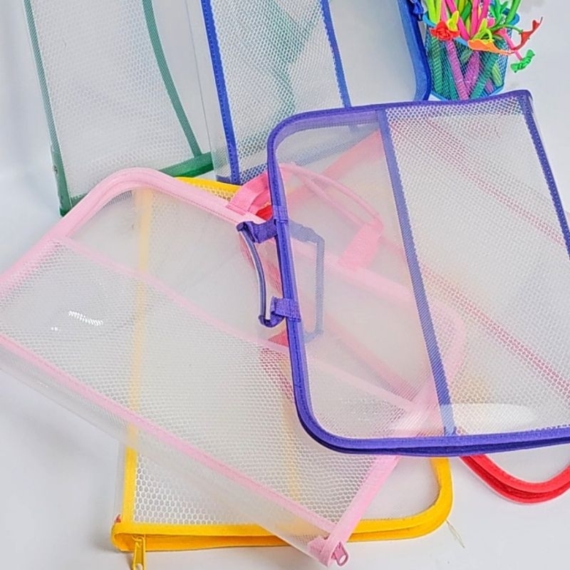 Jual Map Zipper Resleting Tenteng Map Plastik jaring F4 / Folio ...