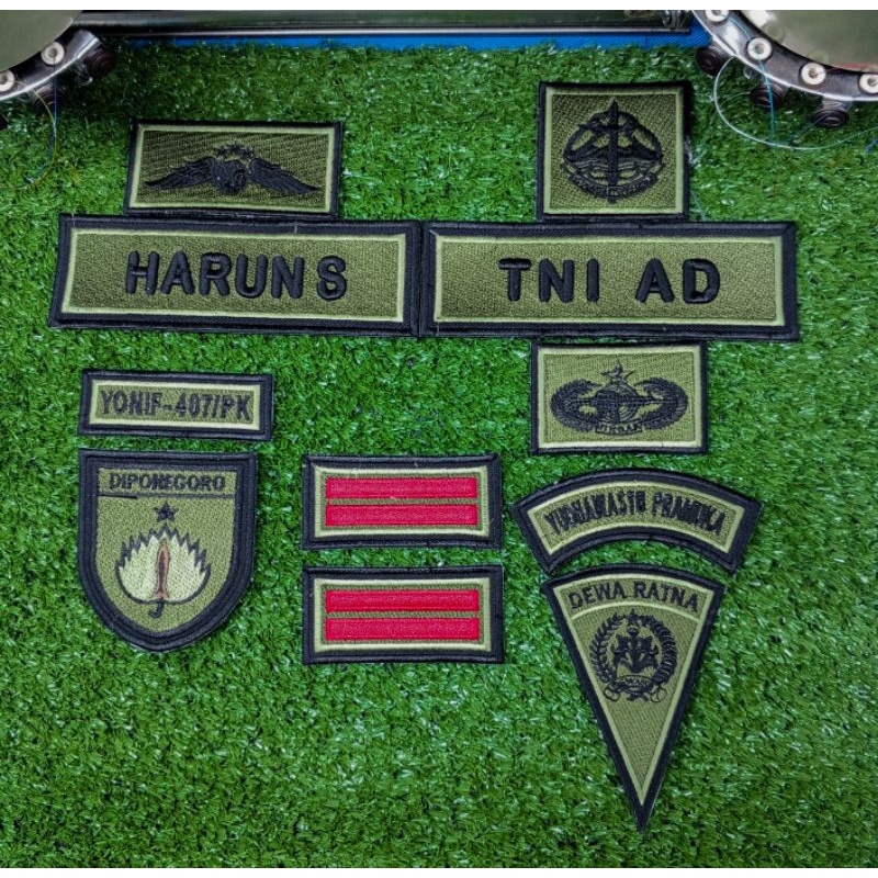 Jual Bordir Papan Nama PDL Matra Darat TNI AD | Shopee Indonesia