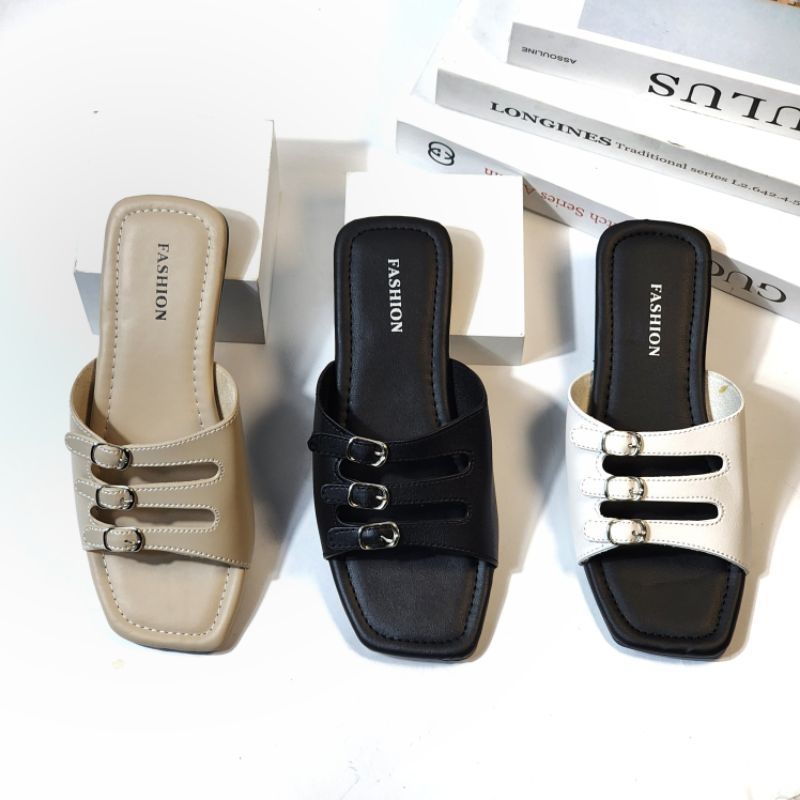 Jual Sandal flat slop JANNETA Non Slip Ringan tidak licin,Elegan ...