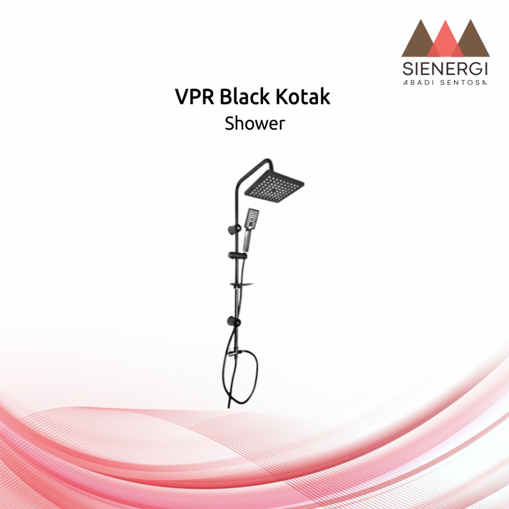 Jual VPR Shower Tiang Set Hitam Black Kotak/Shower Kamar Mandi Pancuran ...