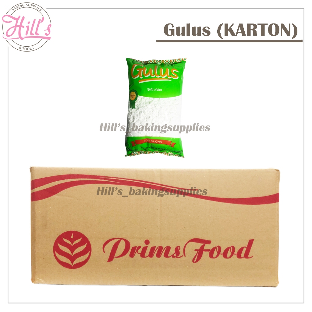 Jual ( KARTON ) GULUS GULA HALUS 500 gr / 500gr TOPPING GULA TABUR ...