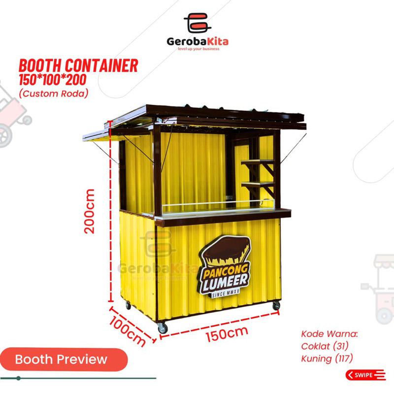 Jual Booth Container 150x100x200 Custom | Shopee Indonesia