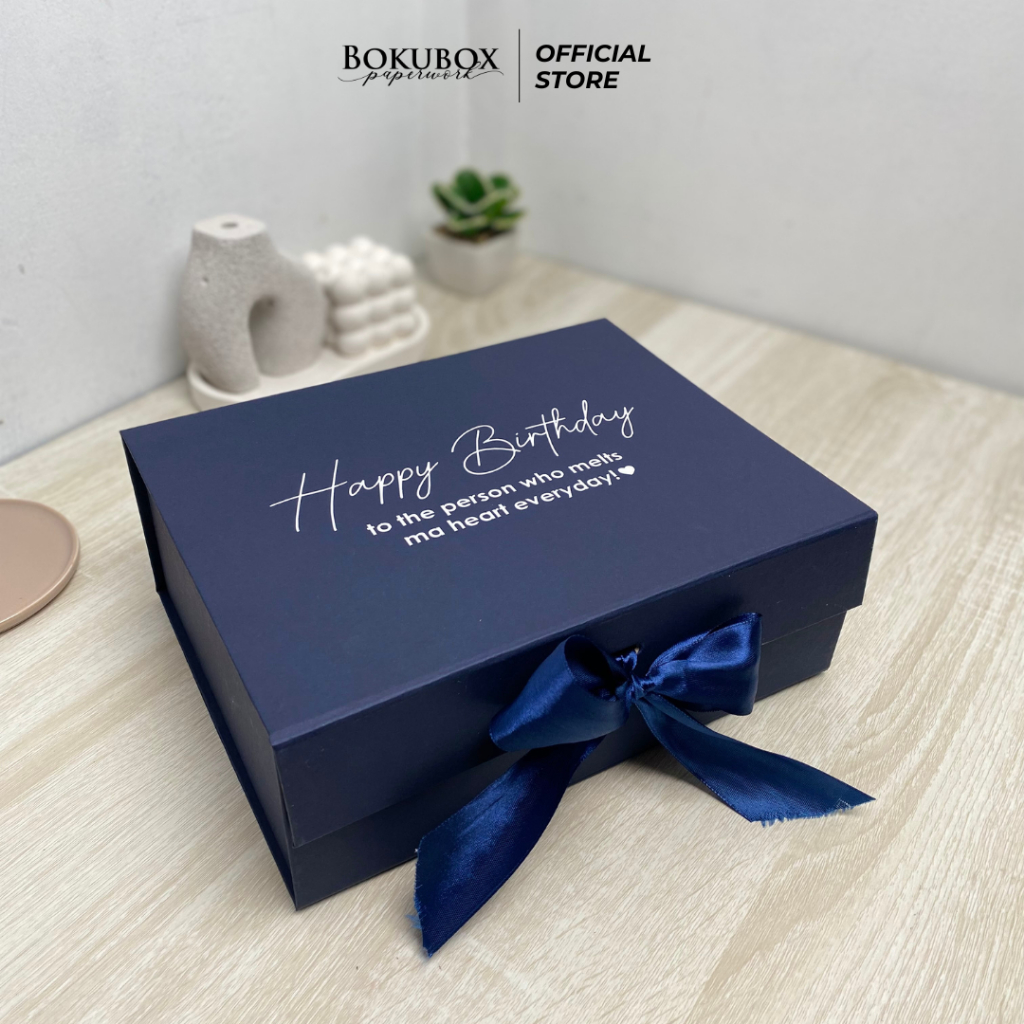 Jual [25x20x8] NAVY box kancing pita / kancing magnet / hard box ...