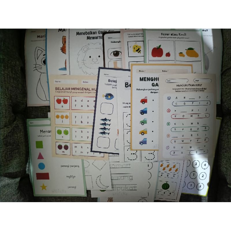 Jual worksheet untuk anak paud/Tk/Pg | Shopee Indonesia