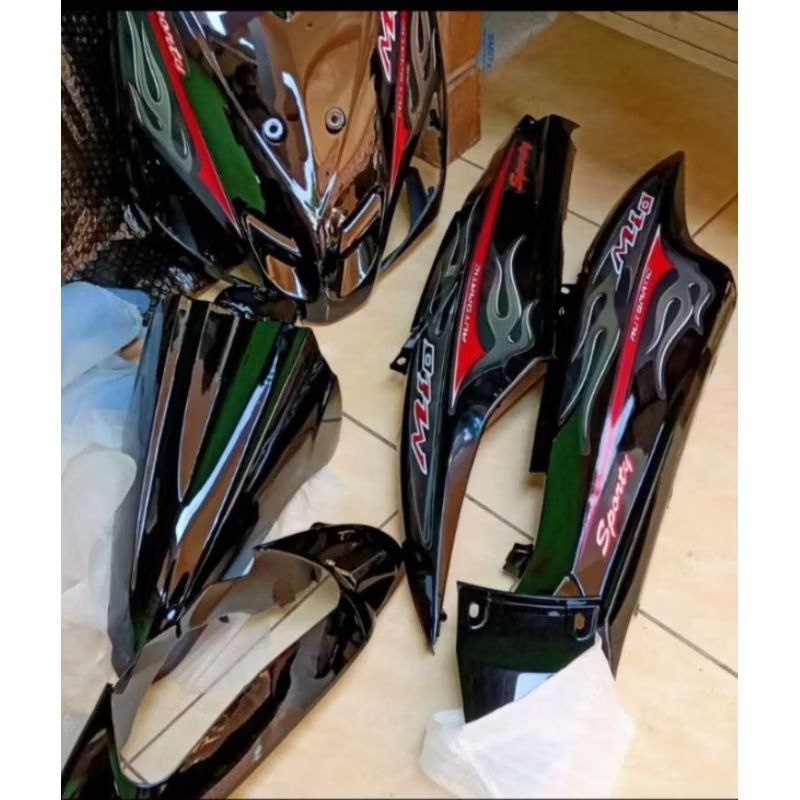 Jual Cover Full body halus Yamaha Mio sporty Merah Kuning Biru Putih ...