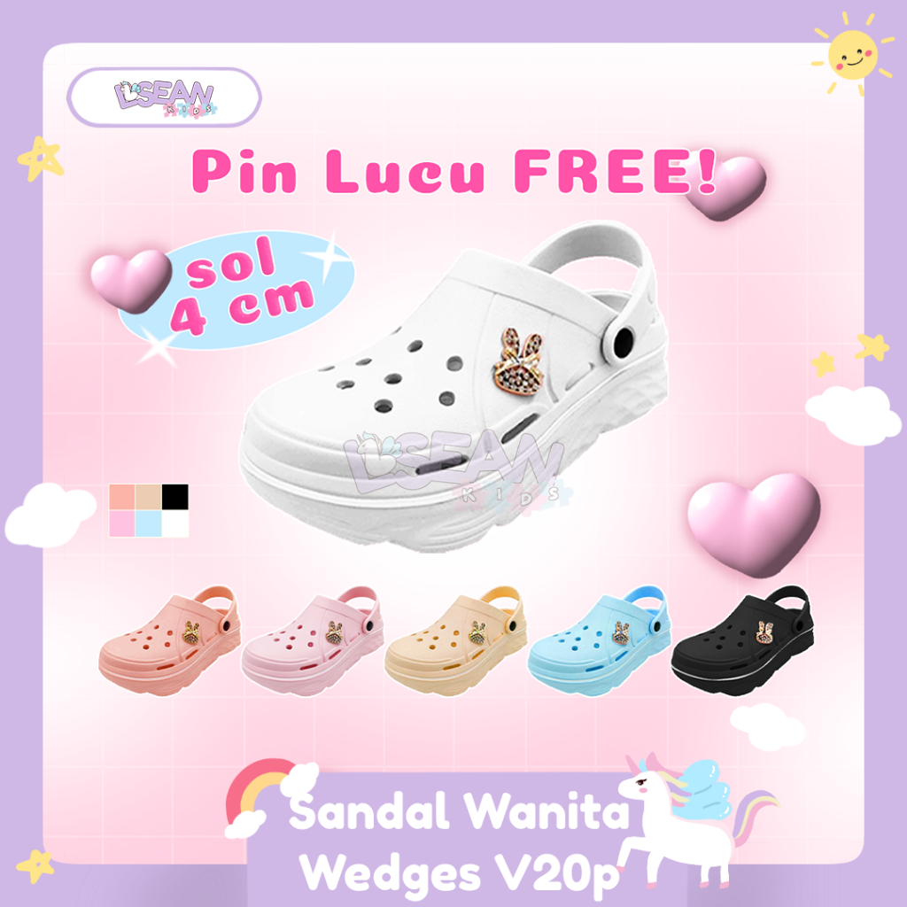 Jual SANDAL SEPATU WANITA MODEL KODOK BAIM HAK SOL TINGGI DENGAN PIN ...