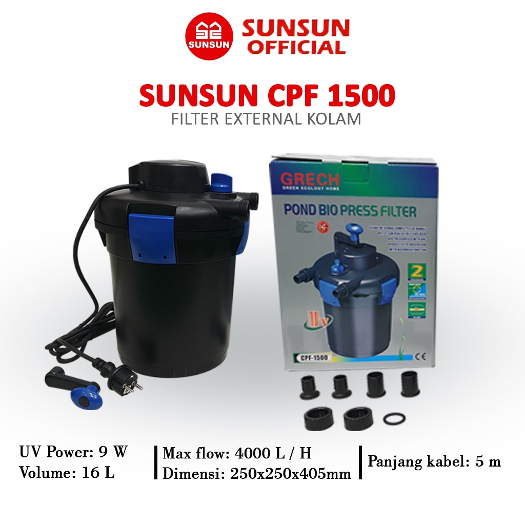 Jual SUNSUN CPF 1500/2500/3500/5000 Series Eksternal Filter Canister ...