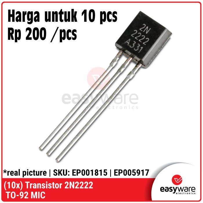 Jual 10pcs Transistor 2N2222 2N2222A TO-92 Bipolar Transistor BJT 2N 2222 TO92 NPN Transistor ...
