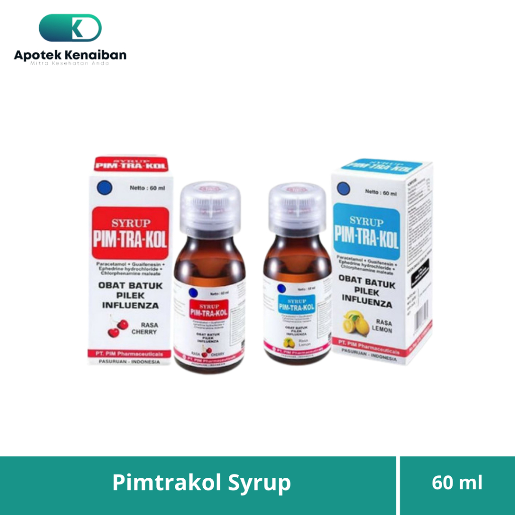 Jual PIMTRAKOL SIRUP 60 ML / OBAT PEREDA DEMAM / BATUK / PILEK / FLU ...