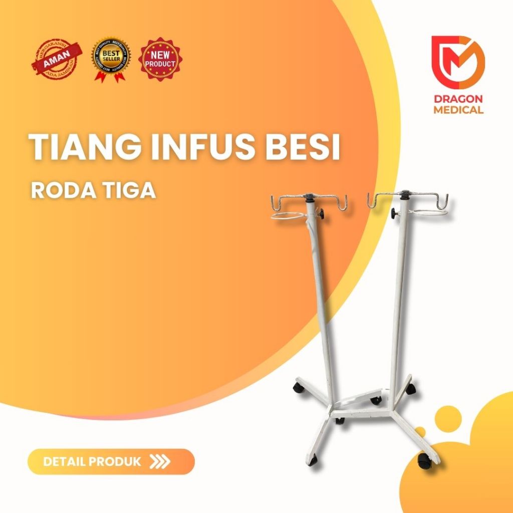 Jual Tiang Infus Kaki 3 Roda Standar Standard Infus Stainless Steel ...