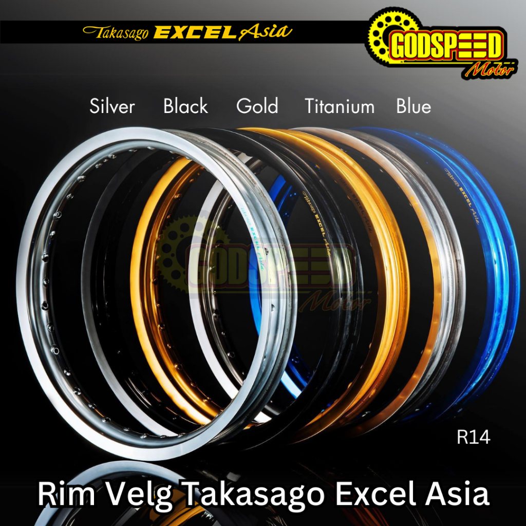 Jual RIM VELG TAKASAGO EXCEL ASIA RING 14 140 160 185 215 R14 36H ...