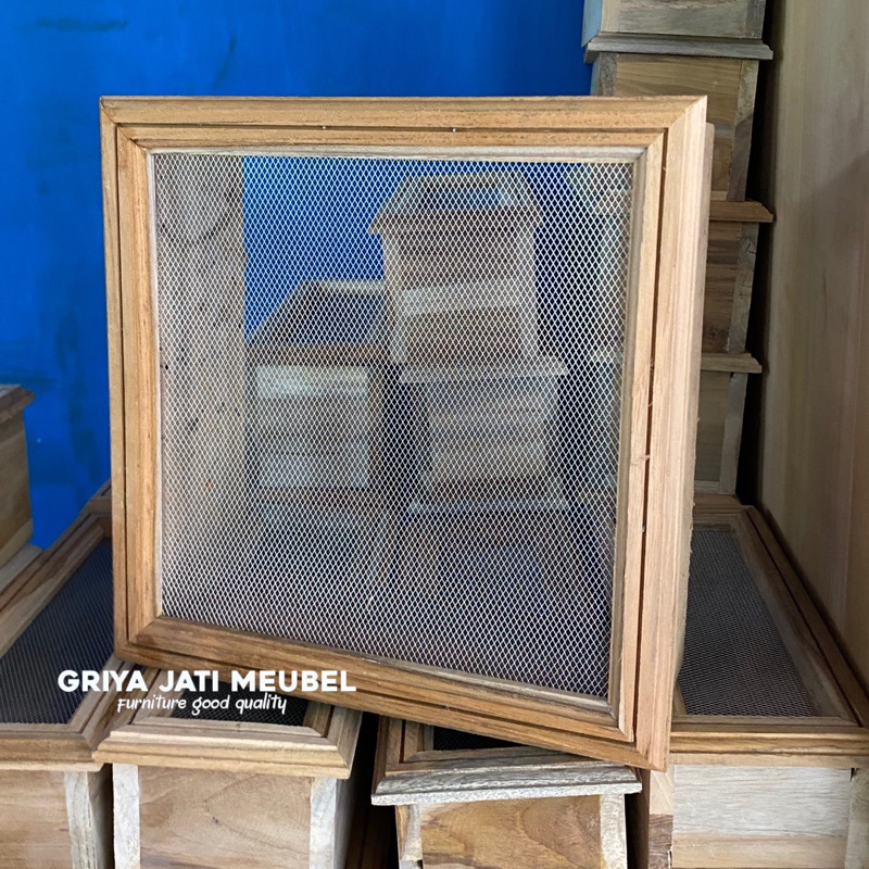 Jual loster kayu jati ukuran 30x30 + kasa almunium | Shopee Indonesia