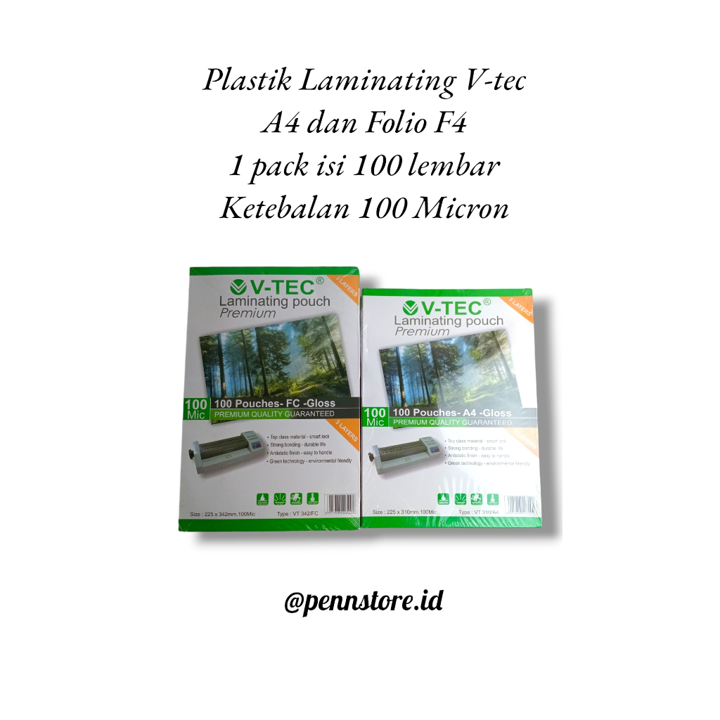Jual (pack) Plastik Laminating V-Tec A4 dan F4 Folio | Shopee Indonesia