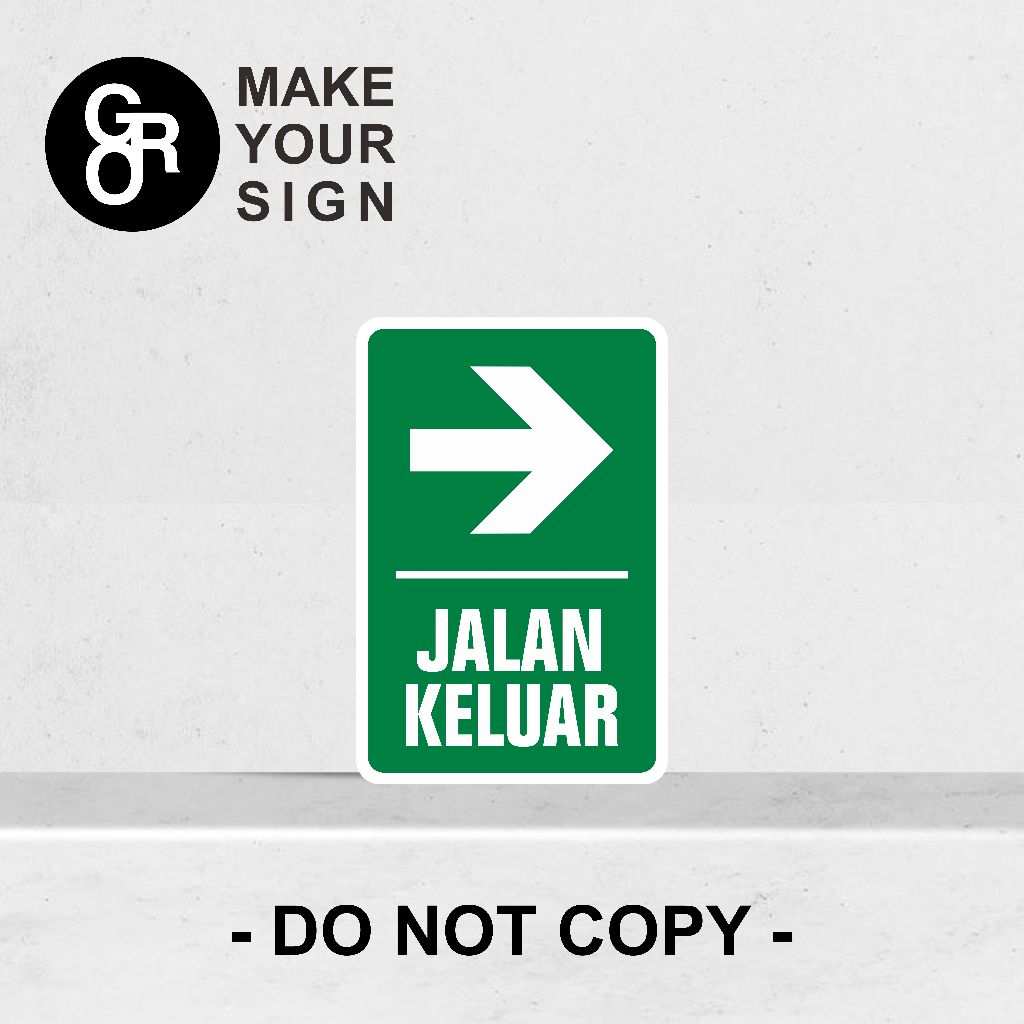Jual Rambu Sign Plang/Plat Alumunium/Lalu Lintas Penunjuk Arah Jalan ...