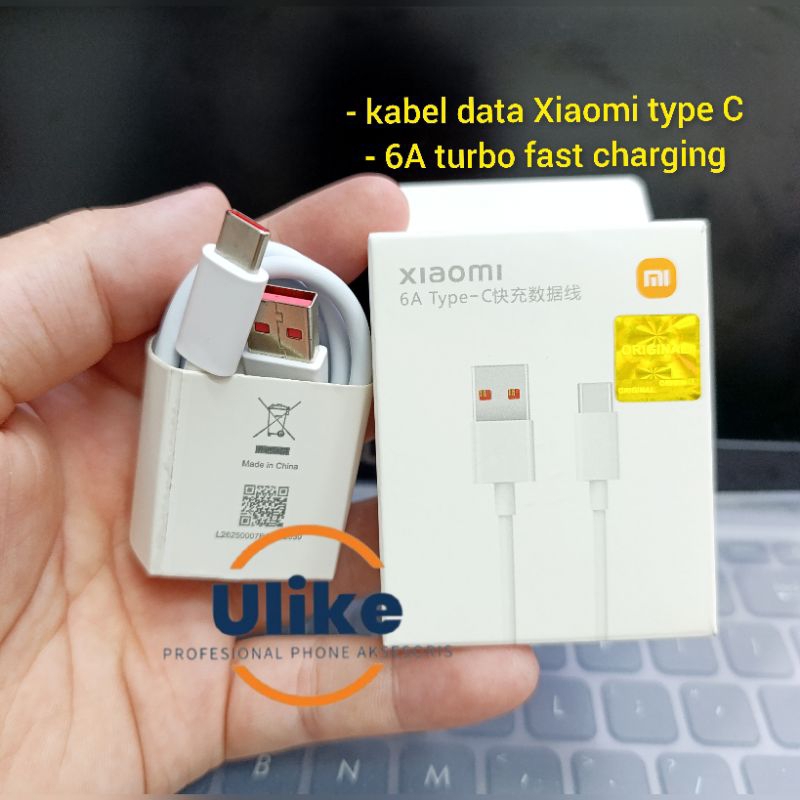 Jual Kabel Data Xiaomi Usb Type C 6a Turbo Fast Charging Original