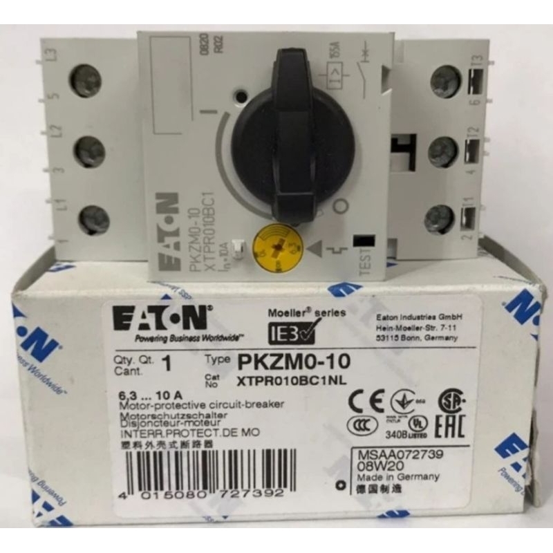 Jual EATON Moeller PKZM0-10 Motor protection circuit breaker 6,3-10A ...
