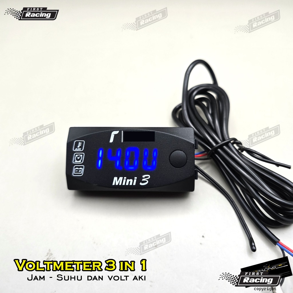Jual volt meter aki 3 in 1 - Voltmeter Volt Meter ACCU Aki 3 in 1 Mini 3 12V Universal Semua ...
