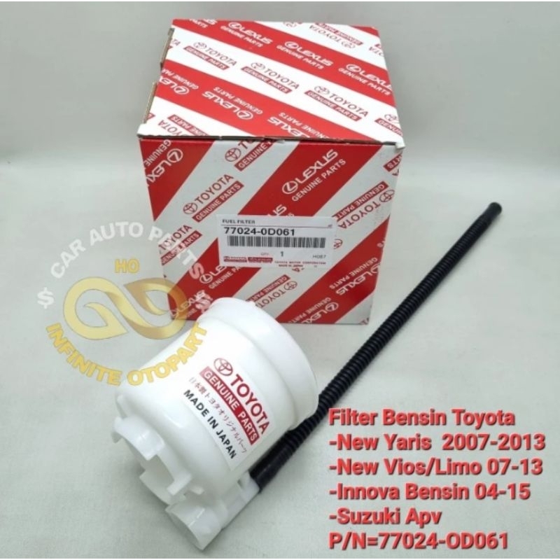 Jual FUEL FILTER BENSIN NEW YARIS NEW VIOS LIMO 07-13 INNOVA BENSIN APV ...