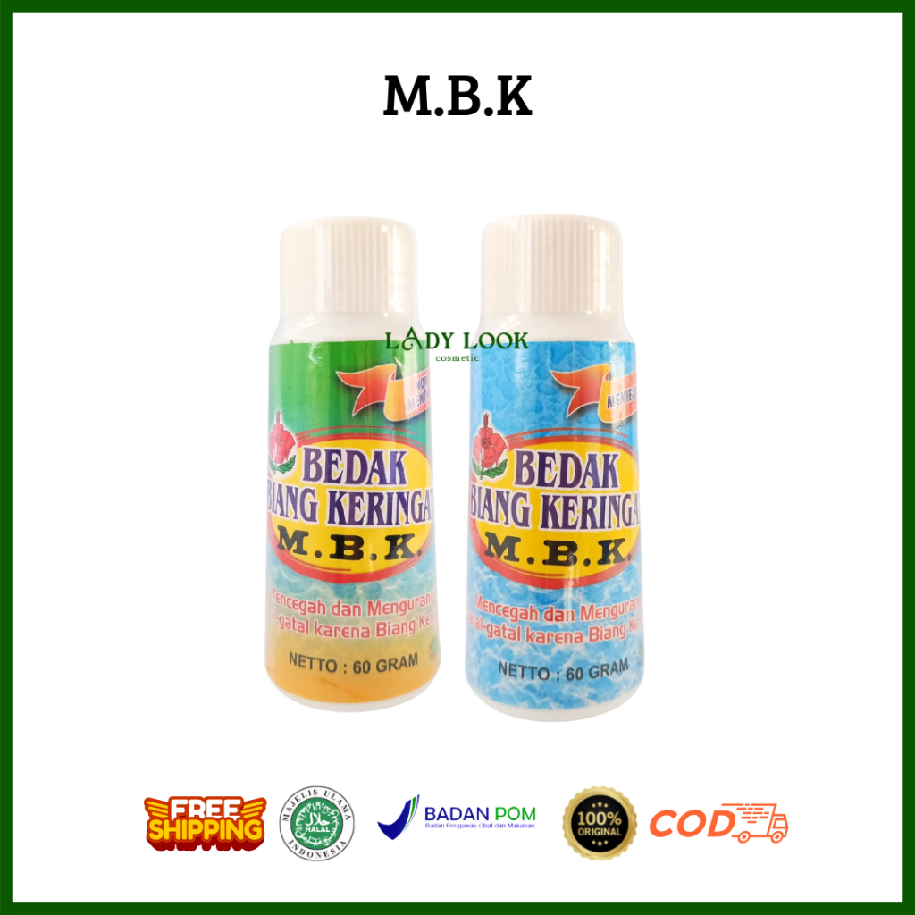 Jual LADY LOOK | MBK Bedak Biang Keringat Menthol & Non-Menthol Botol ...