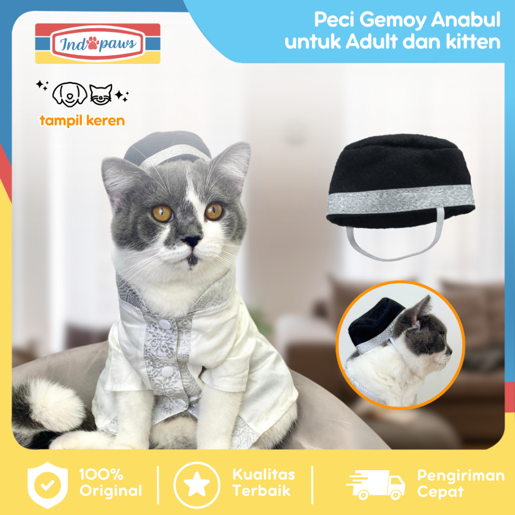 Jual Indopaws PECI KUCING - Peci Anabul Spesial Moment Ramdhan ...