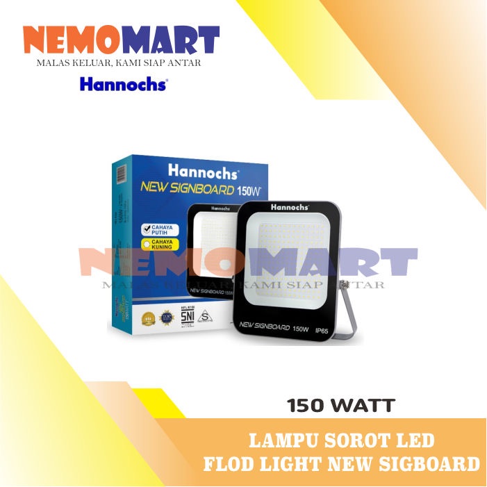 Jual LAMPU SOROT LED HANNOCHS NEW SIGNBOARD 150 W WATT HANNOCH FLOOD ...