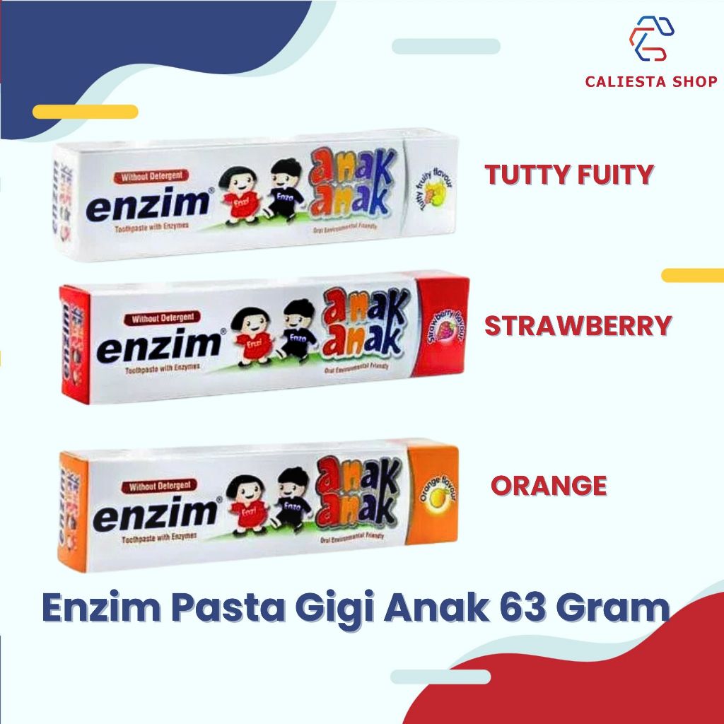 Jual ENZIM Pasta Gigi Anak 63 Gram - 1 Pcs | Tanpa Detergent | Shopee ...