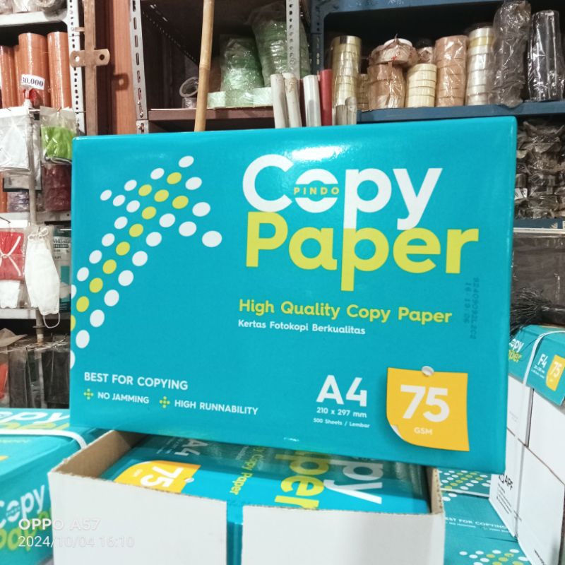 Jual Copy Paper Kertas Fotocopy 75GSM A4 1 Rim(500 Lembar) | Shopee ...