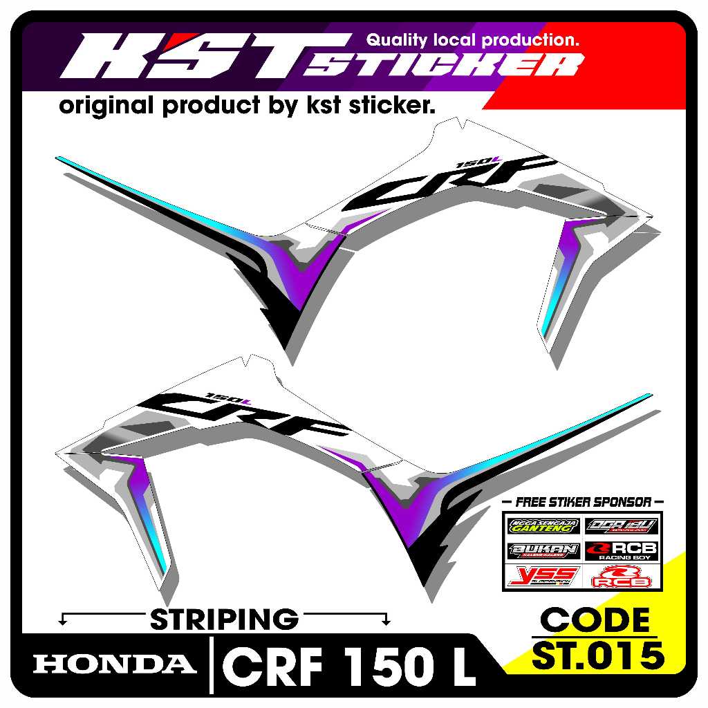 Jual Stiker Striping CRF 150 L - Sticker Honda CRF 150 L Desain Keren ...