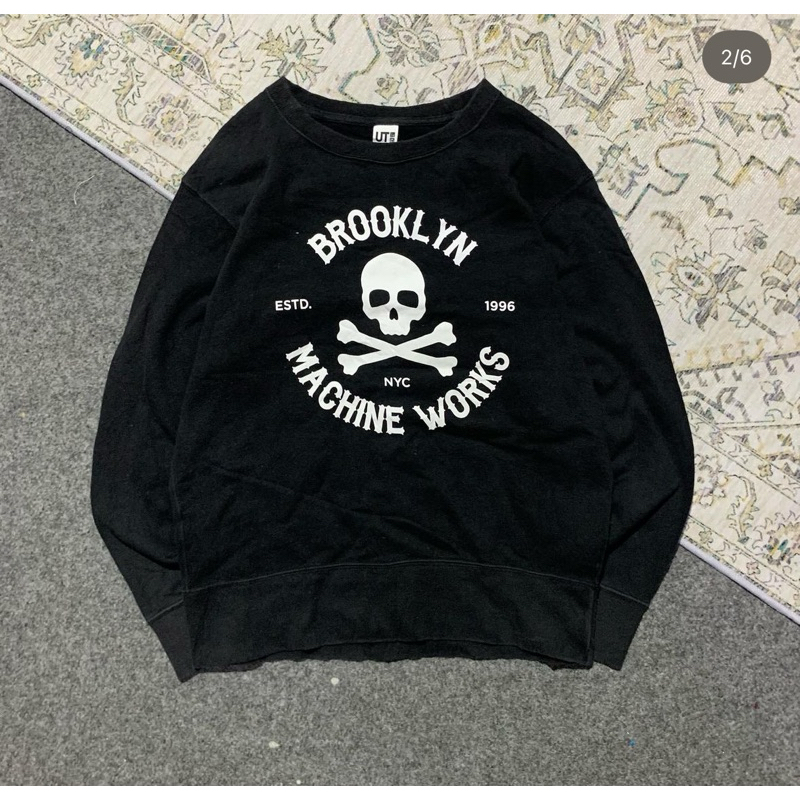 Jual Uniqlo X Brooklyn Machine Work Crewneck | Shopee Indonesia