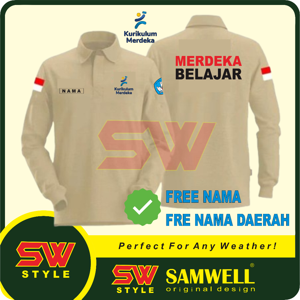 Jual KAOS KERAH POLOSHIRT MERDEKA BELAJAR LOGO KURIKULUM MERDEKA ...