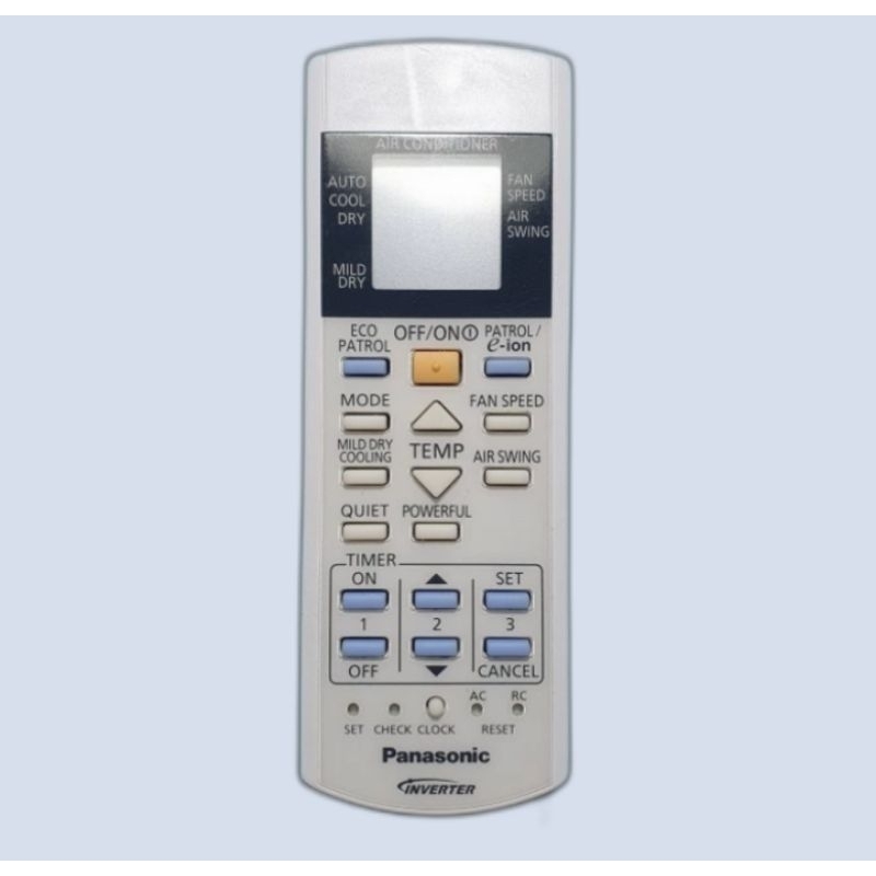 Jual Remote Control AC PANASONIC A75C3564 Eco Patrol Original | Shopee ...