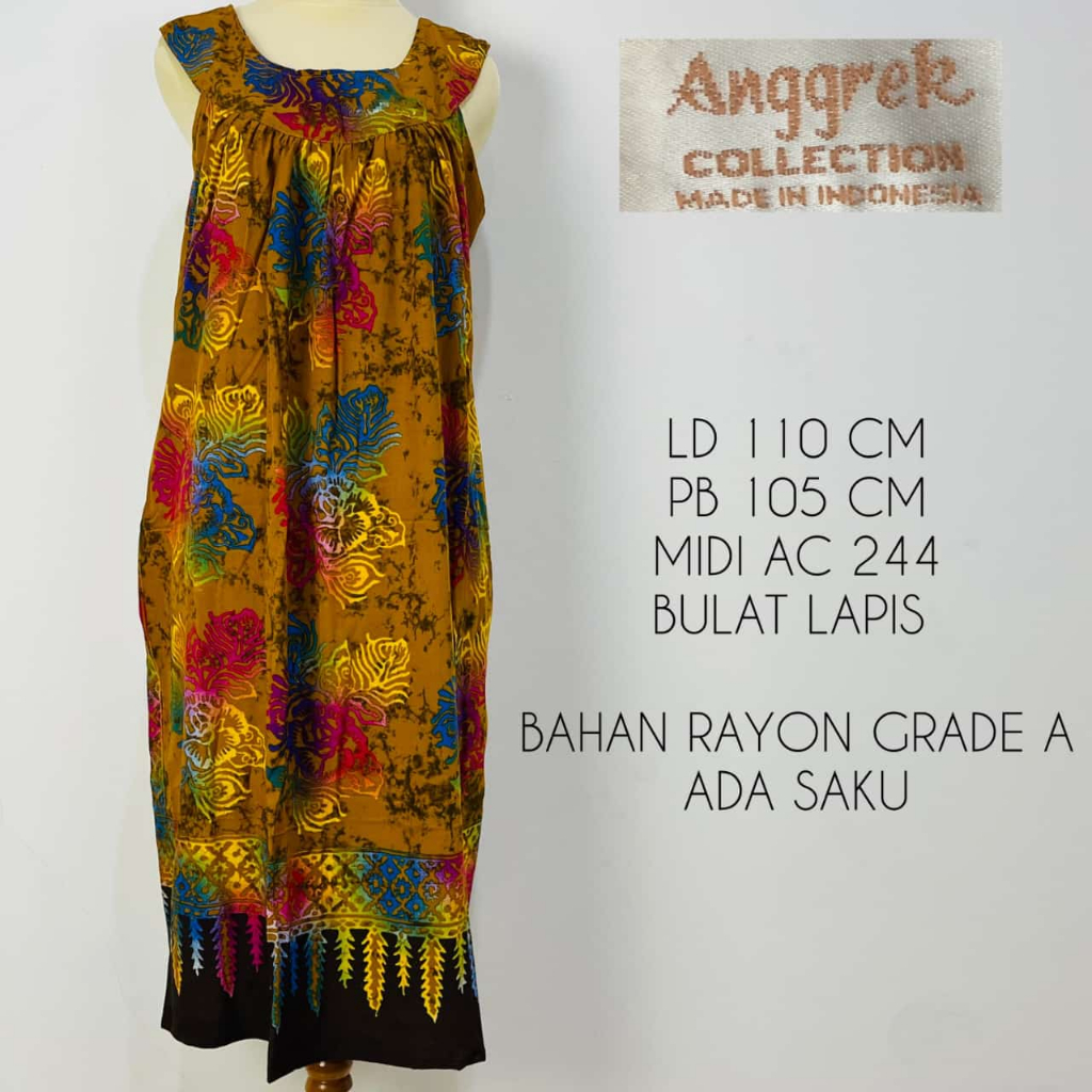 Jual DASTER YUKENSI BATIK ANGGREK PREMIUM MIDI AC 244 BULAT LAPIS ...