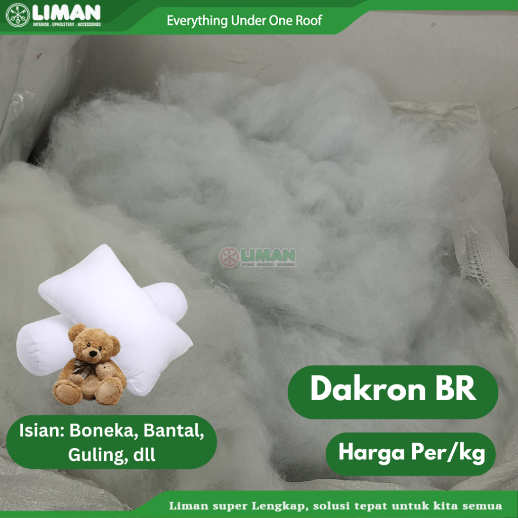 Jual Dakron BR Isi Bantal Boneka Guling Craft Kapas Silikon BR / 1Kg ...
