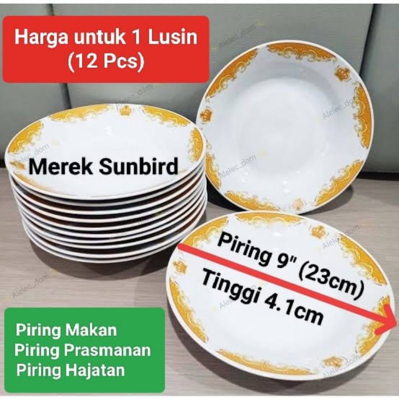 Jual piring makan piring prasmanan piring catering ukuran 9 Inchi harga ...