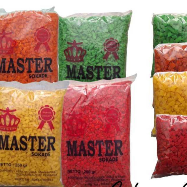 Jual Sukade Warna warni ( 4 warna ) 100gr MERK MASTER | Shopee Indonesia