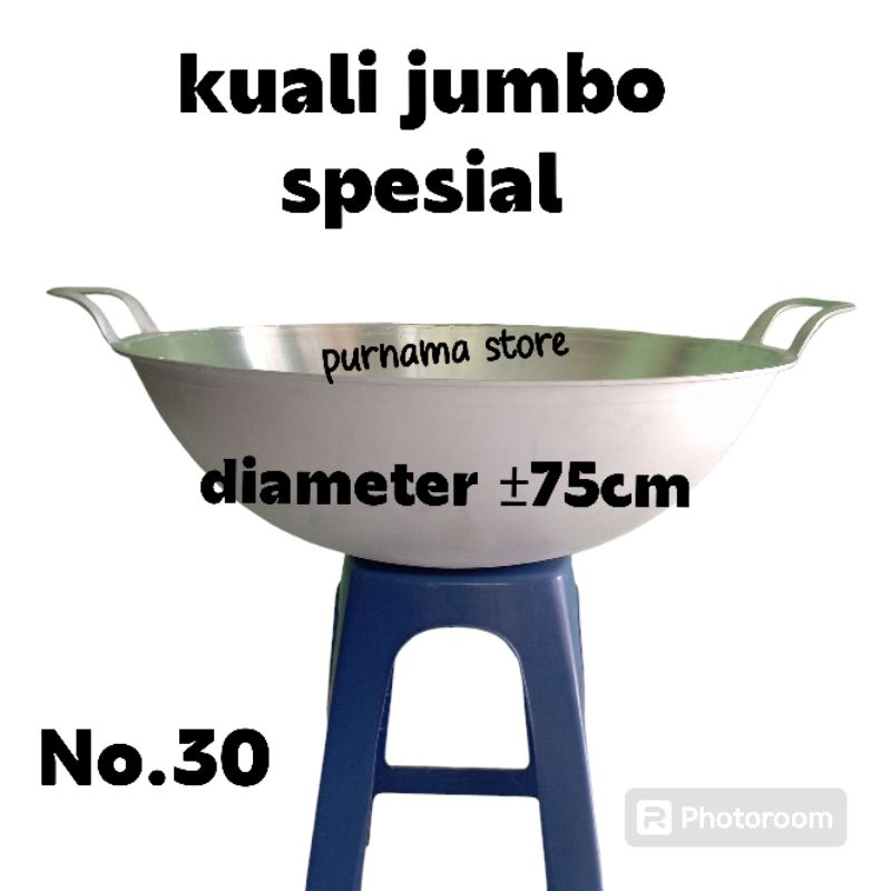 Jual wajan/kuali/Kancah/kewung katel jumbo no.30 diameter 75 cm bahan ...