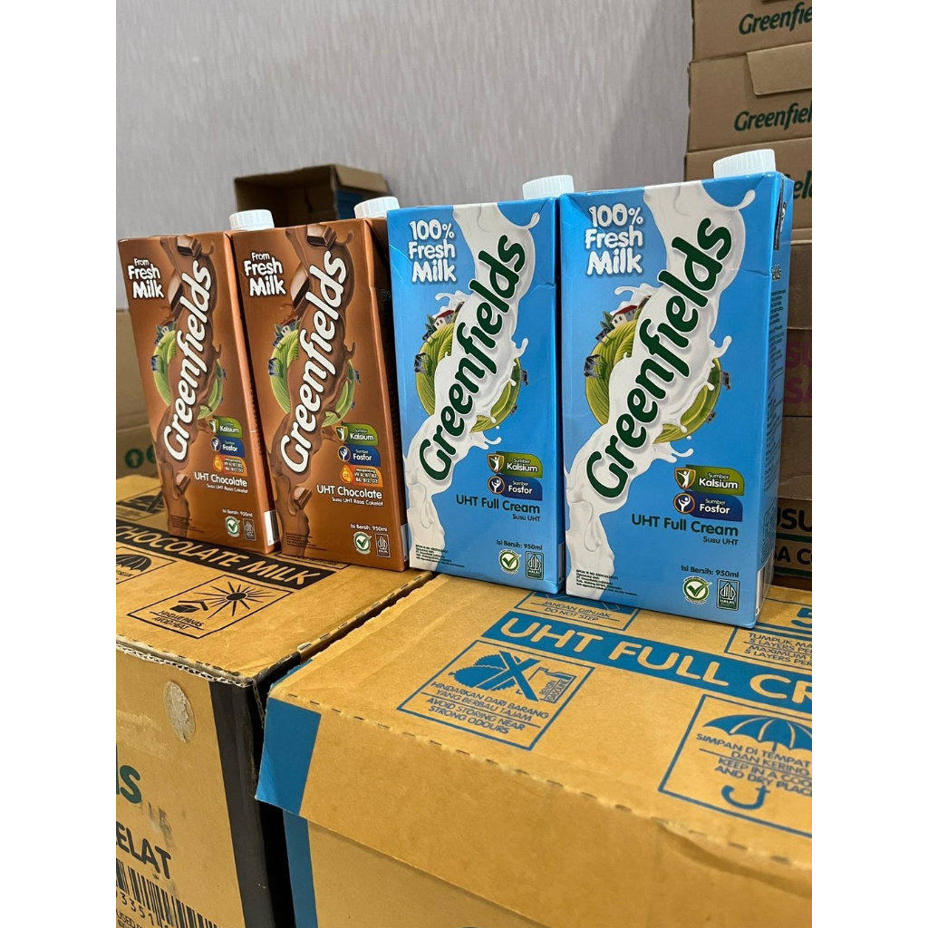Jual Greenfield Susu Uht Full Cream dan Chocolate 950Ml per Pcs ...