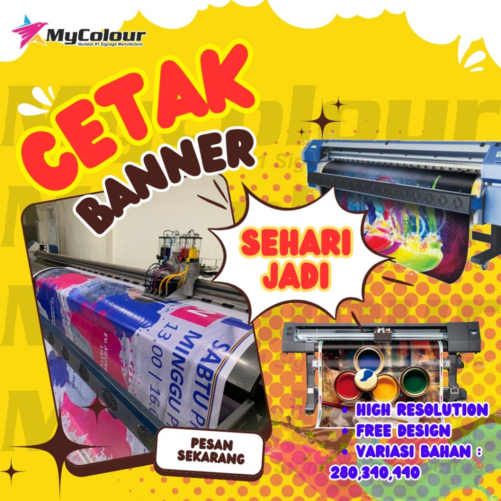 Jual Mycolour custom banner / spanduk flexi 280 | Shopee Indonesia
