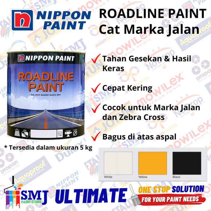 Jual ROADLINE PAINT 5KG CAT MARKA JALAN CAT LANTAI ASPAL NIPPON PAINT ...