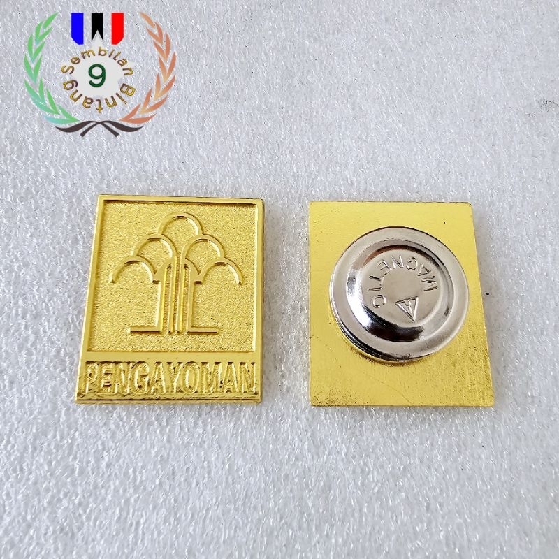 Jual Pin Pengayoman Magnet Bahan Logam Tebal Plus Box Pin Pin ...